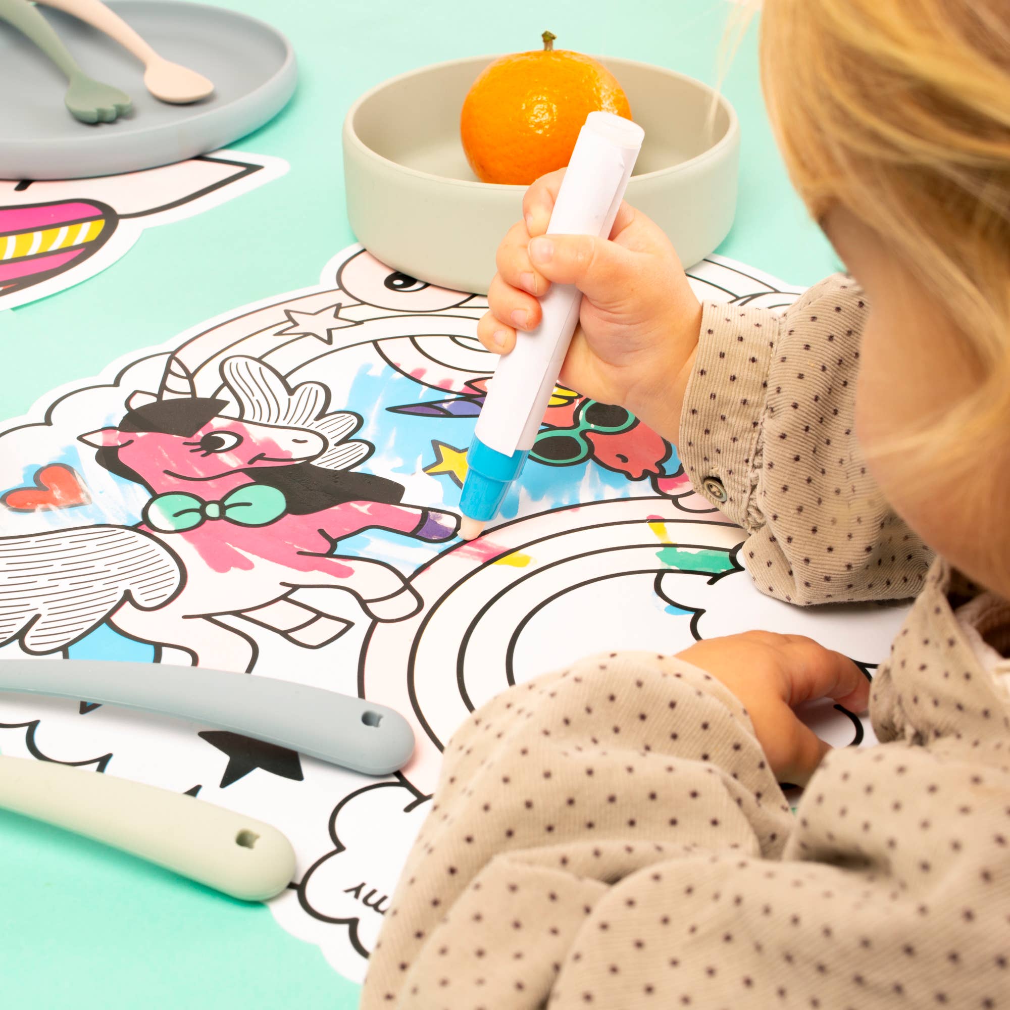 OMY - Water Color Placemat - Unicorn – Pitt Street Kids